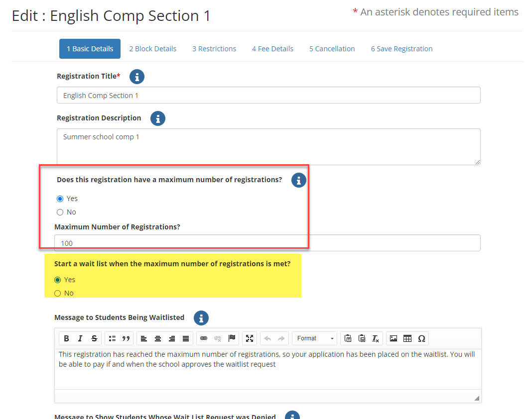 Waitlisting Students for an Event – Total Registration Support
